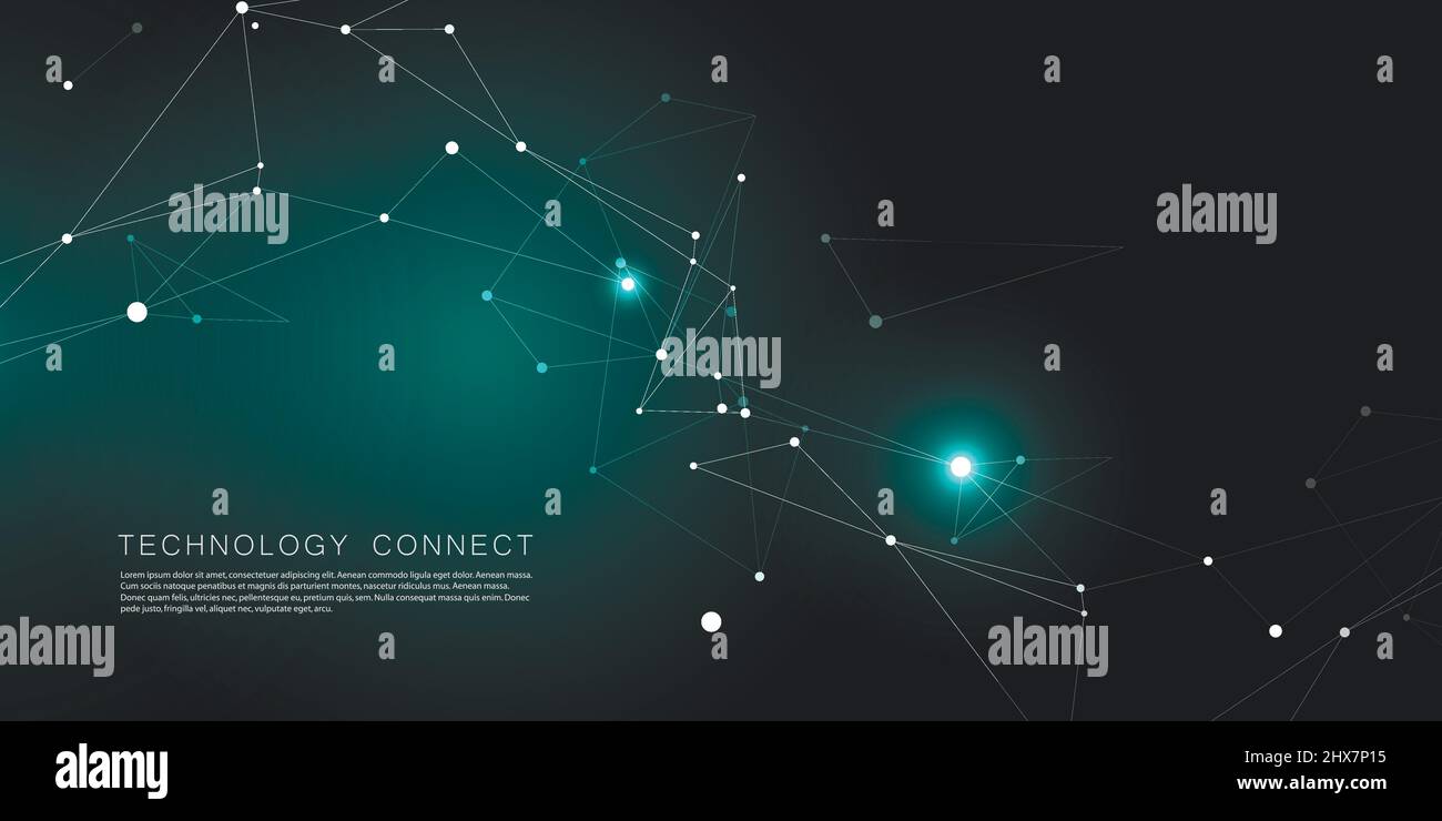 Vector abstract background design with connecting dots and lines Stock ...