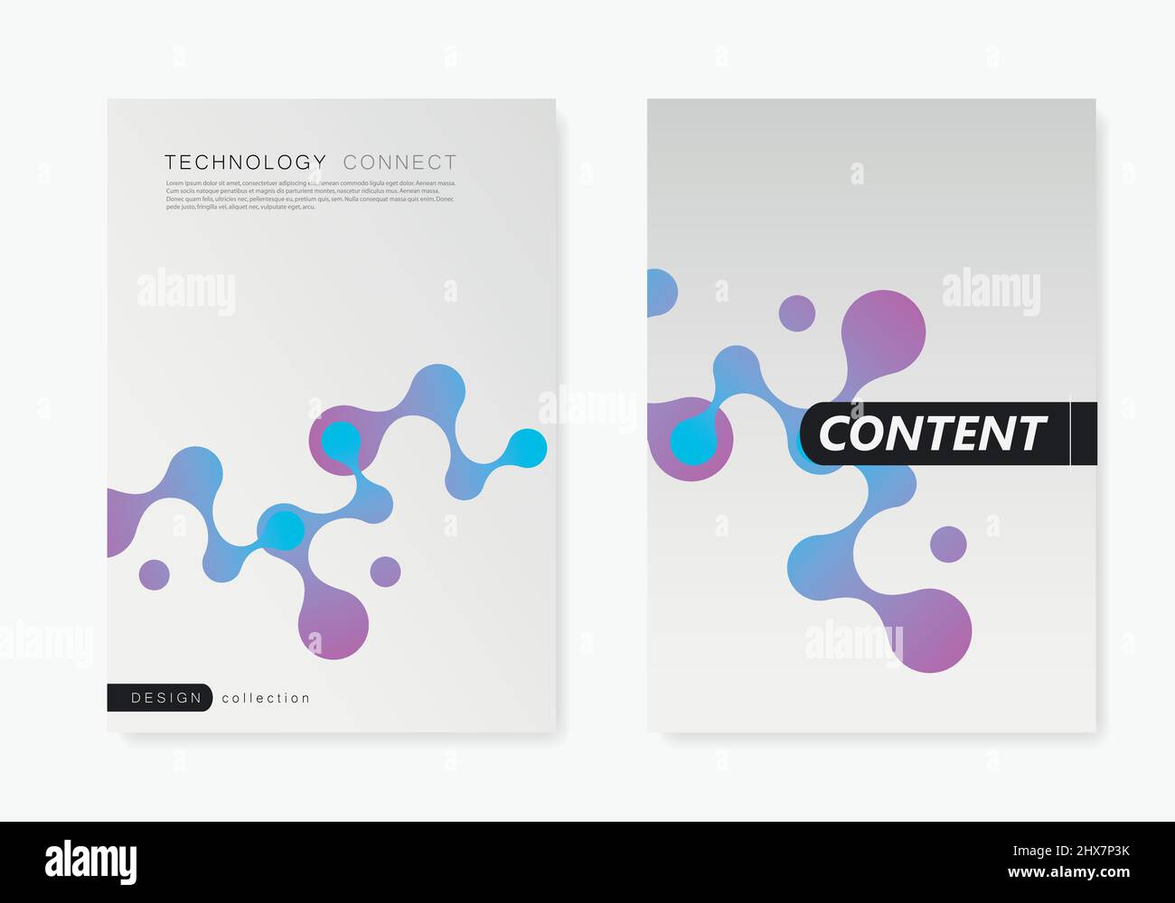 Abstract Brochure Design With Geometric Connect Molecule Stock Vector Image And Art Alamy