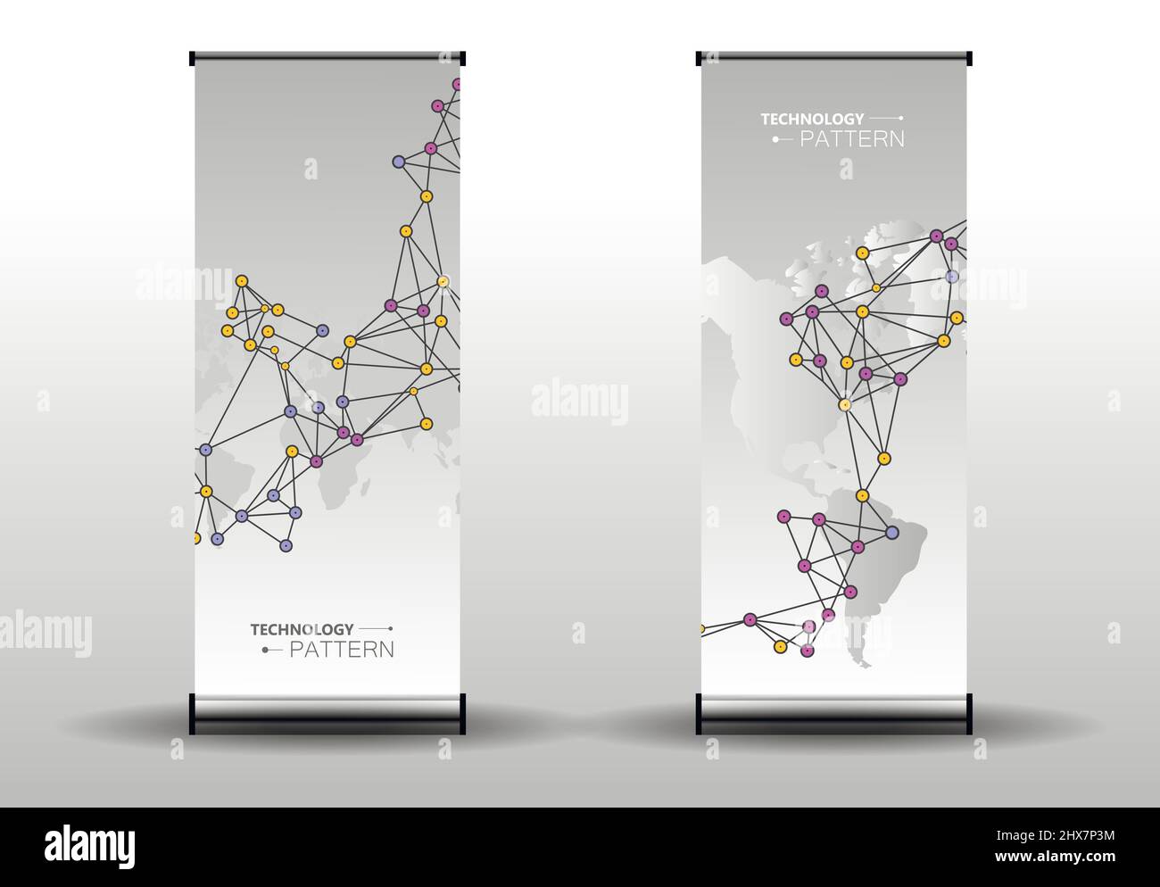 Vector abstract technology connection roll up design and business ...