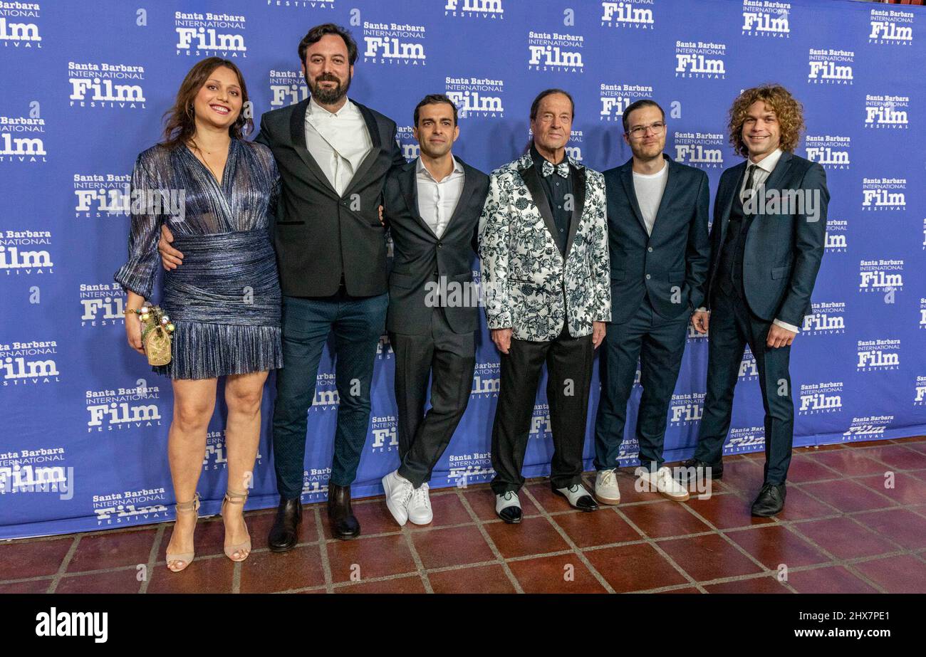 Santa Barbara, California, March 9, 2022. Red carpet arrivals (l-r ...