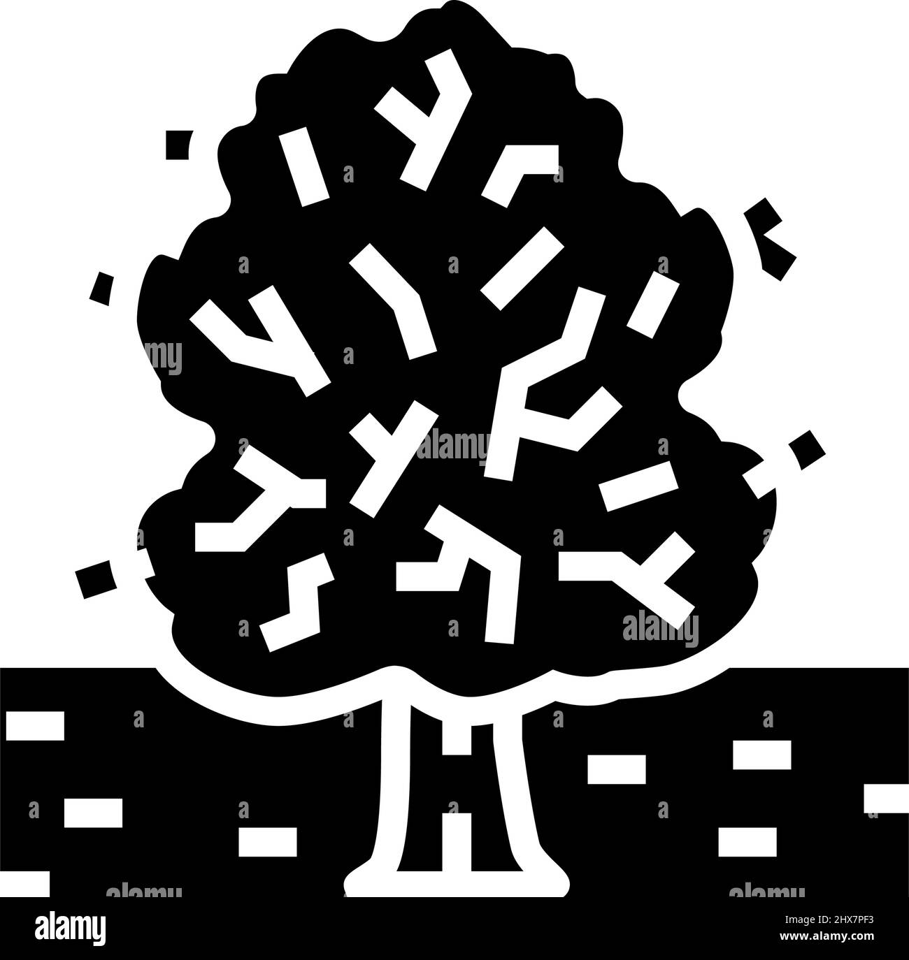 park tree glyph icon vector illustration Stock Vector Image & Art - Alamy