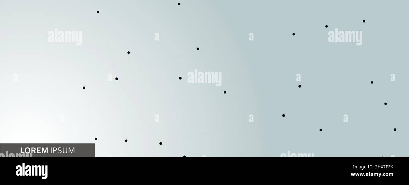 Modern Art Web With Black Connect Abstract Lines On Color Background For Concept Design Stock