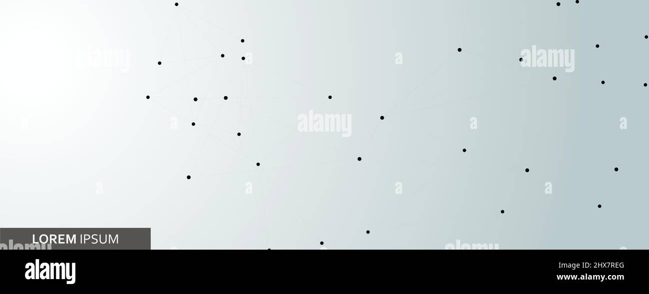 Modern Art Web With Black Connect Abstract Lines On Color Background For Concept Design Stock