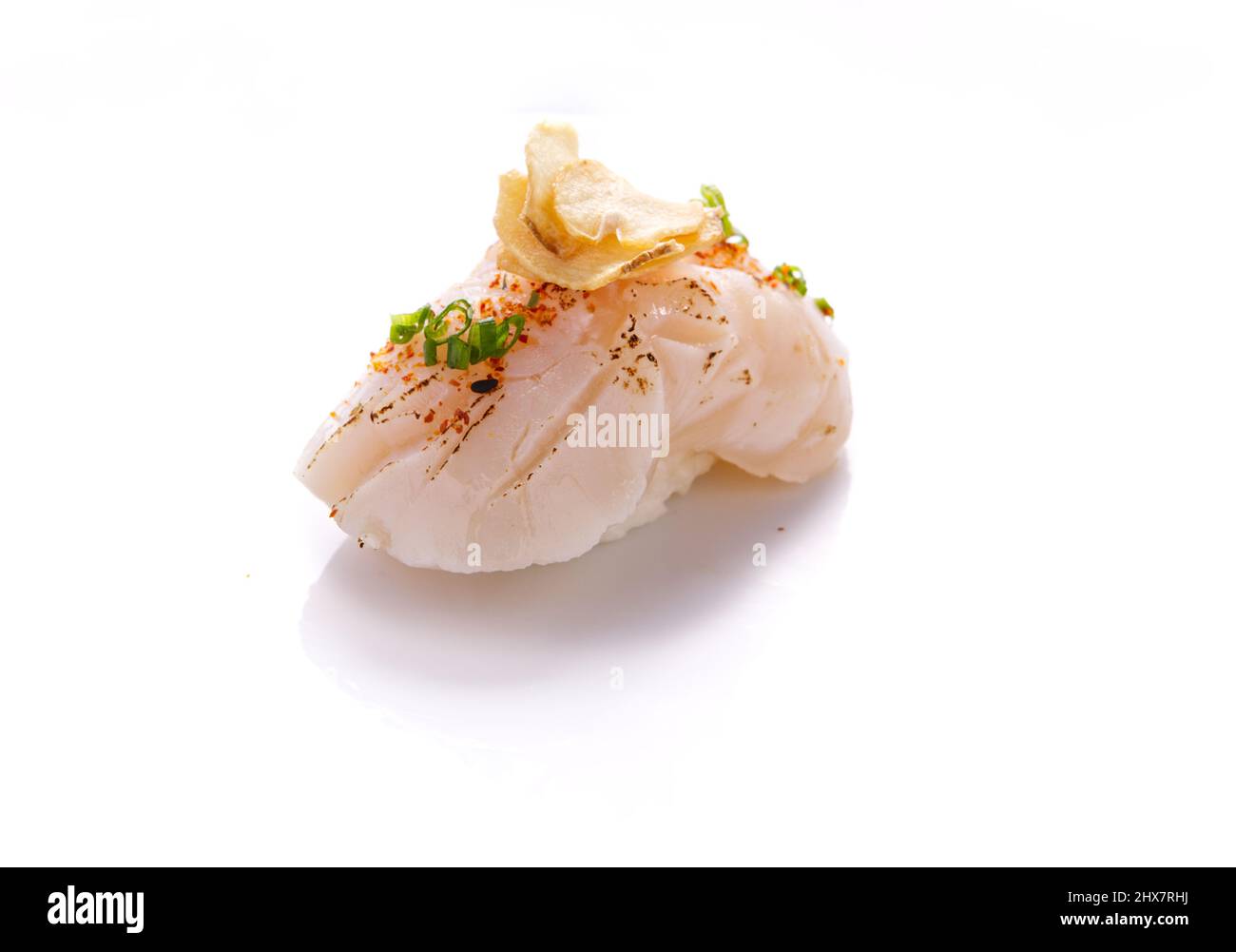 Sushi Hotata, overflowing sushi, large shells that burn on fire Stock ...