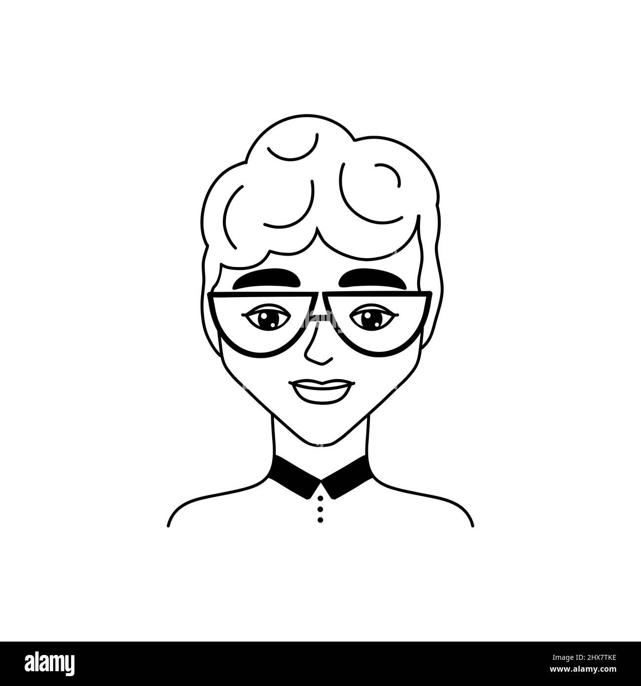 Male face in doodle style Stock Vector Image & Art - Alamy