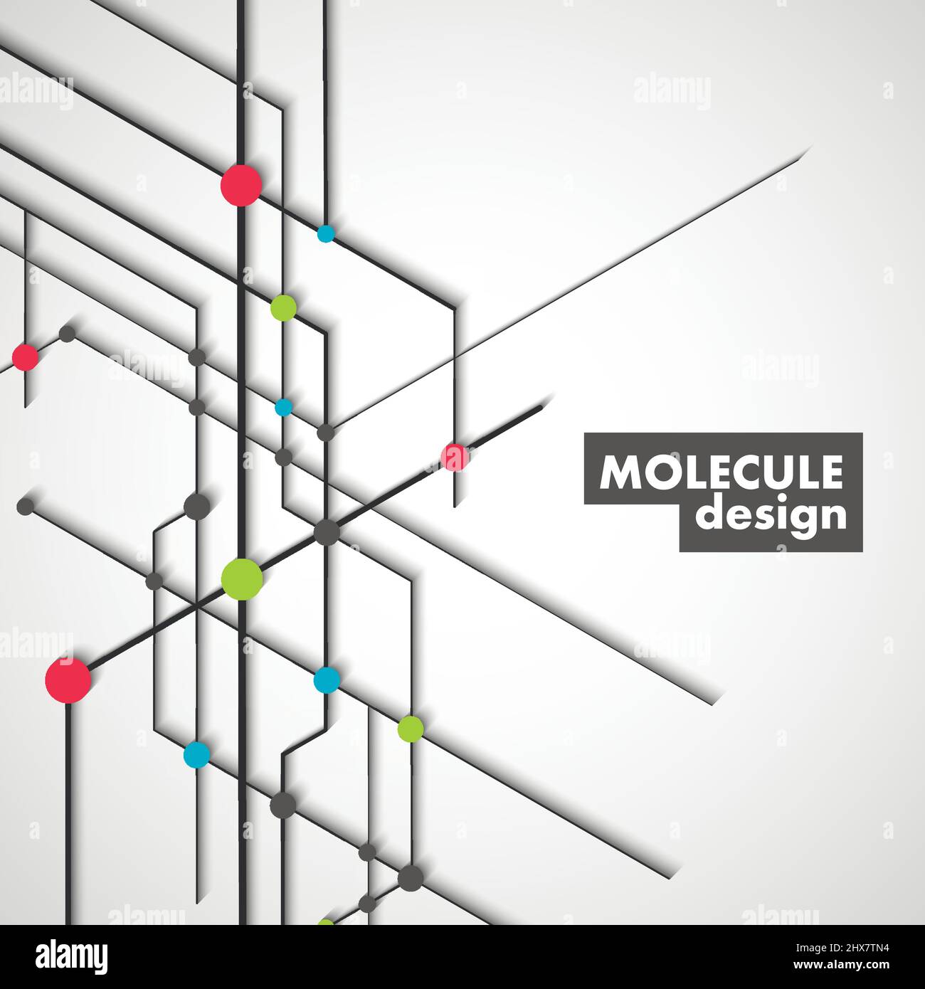 Digital network concept and vector abstract background with connected ...