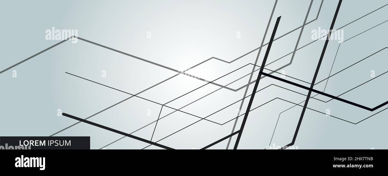 Vector abstract background with black overlapping lines for graphic ...