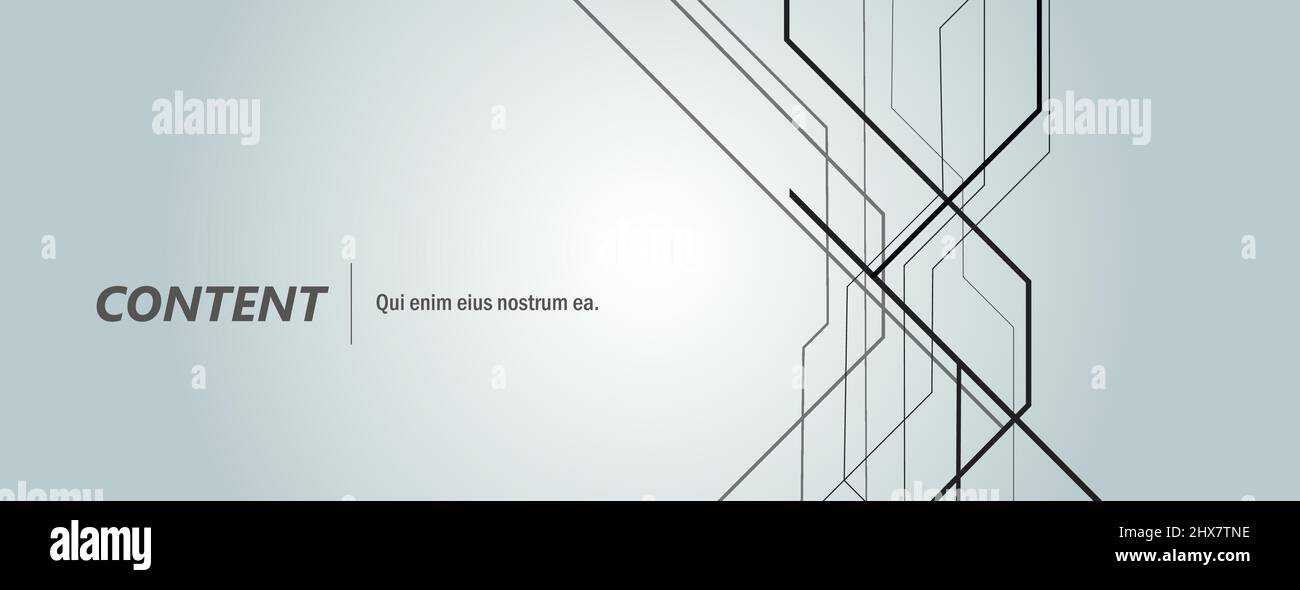 Vector black technology lines on banner background Stock Vector Image ...