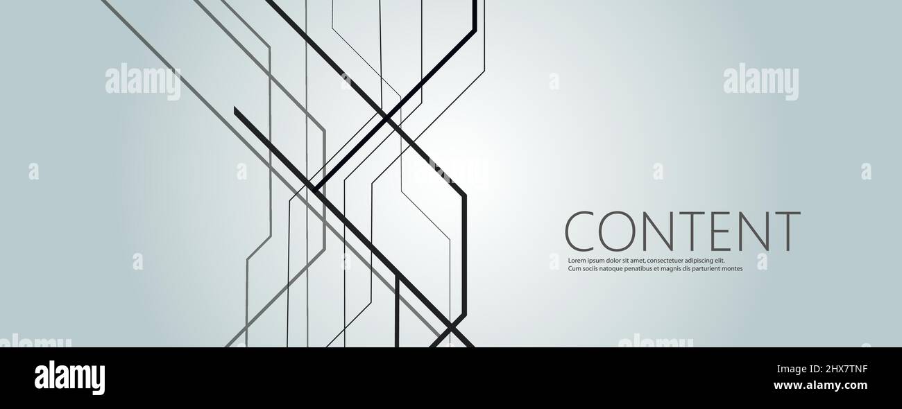 Vector black technology lines on banner background Stock Vector Image ...