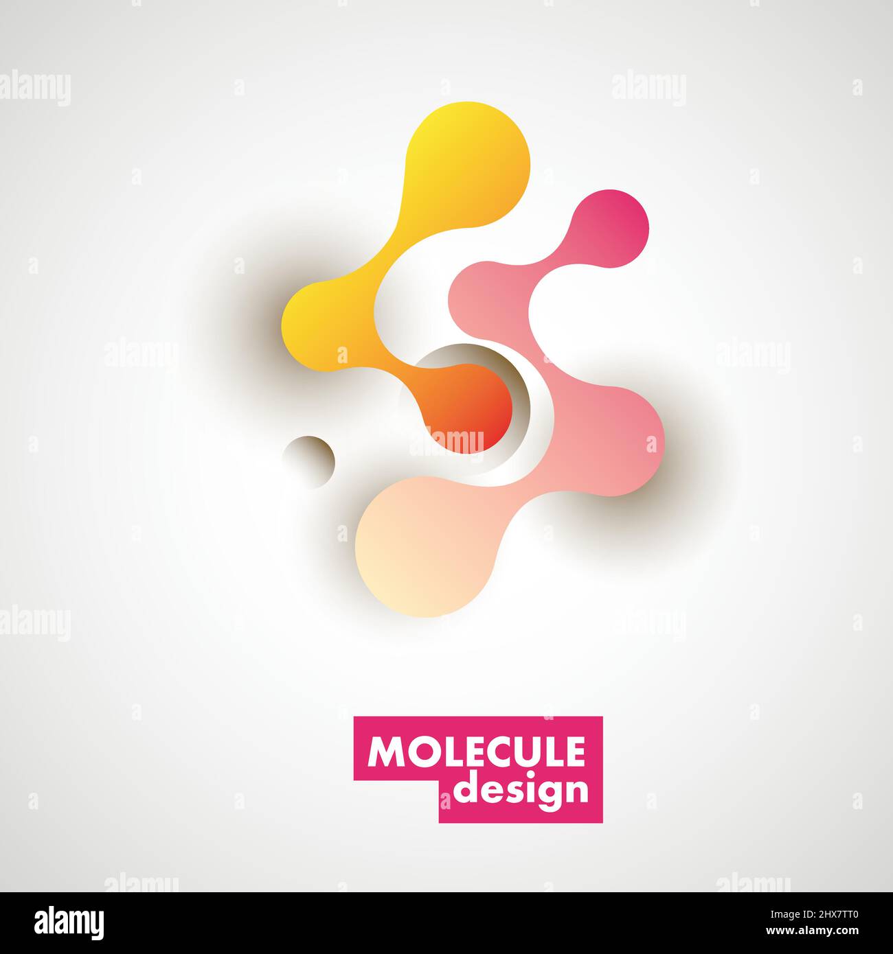 Vector circles and abstract shapes connect element on white background ...