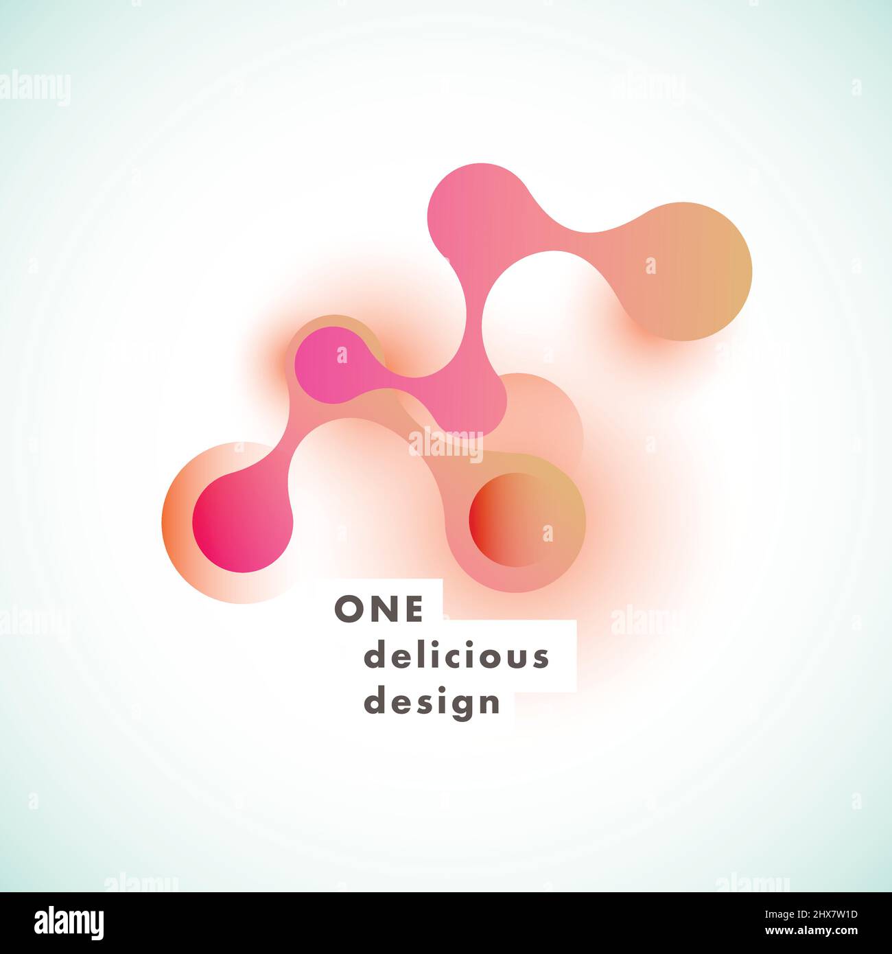Creative molecule or atom connect design with color circles and lines ...
