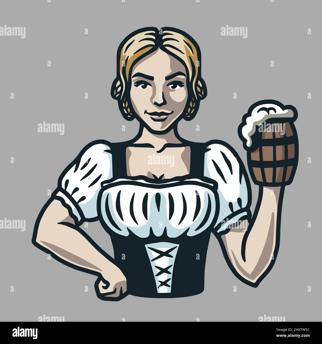 Lady bavaria Stock Vector Images - Alamy