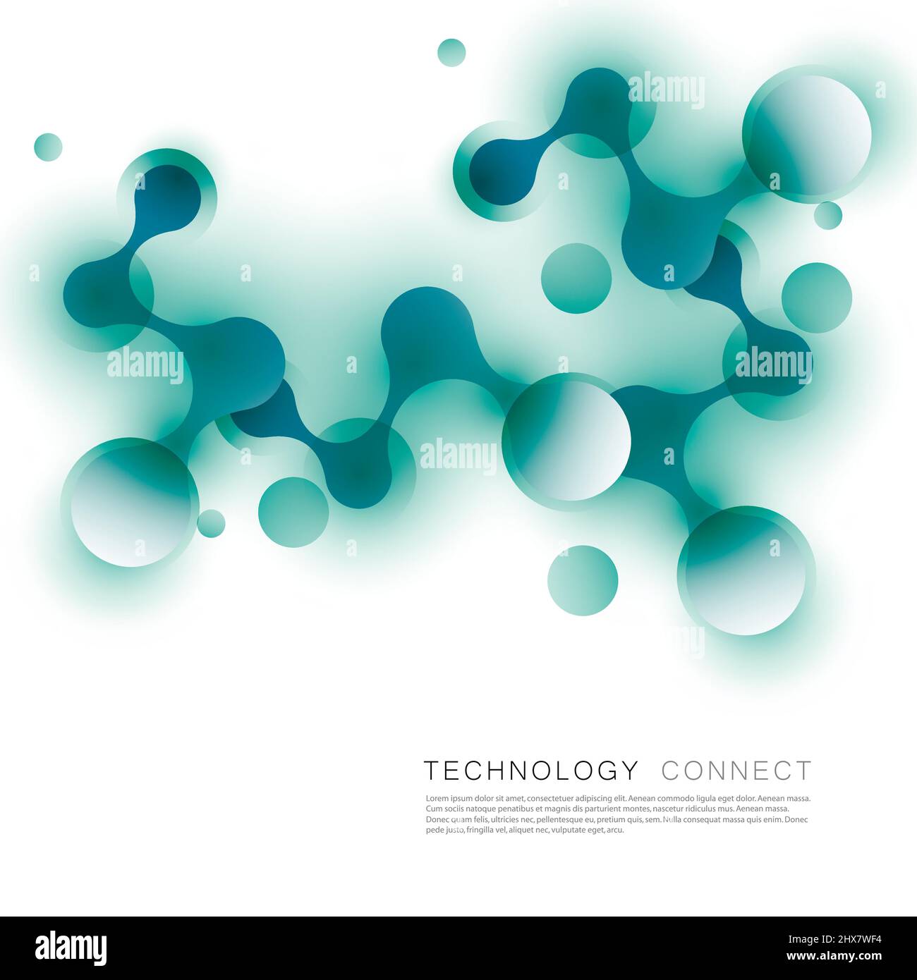 Abstract molecules and atoms design and connection structure Stock ...