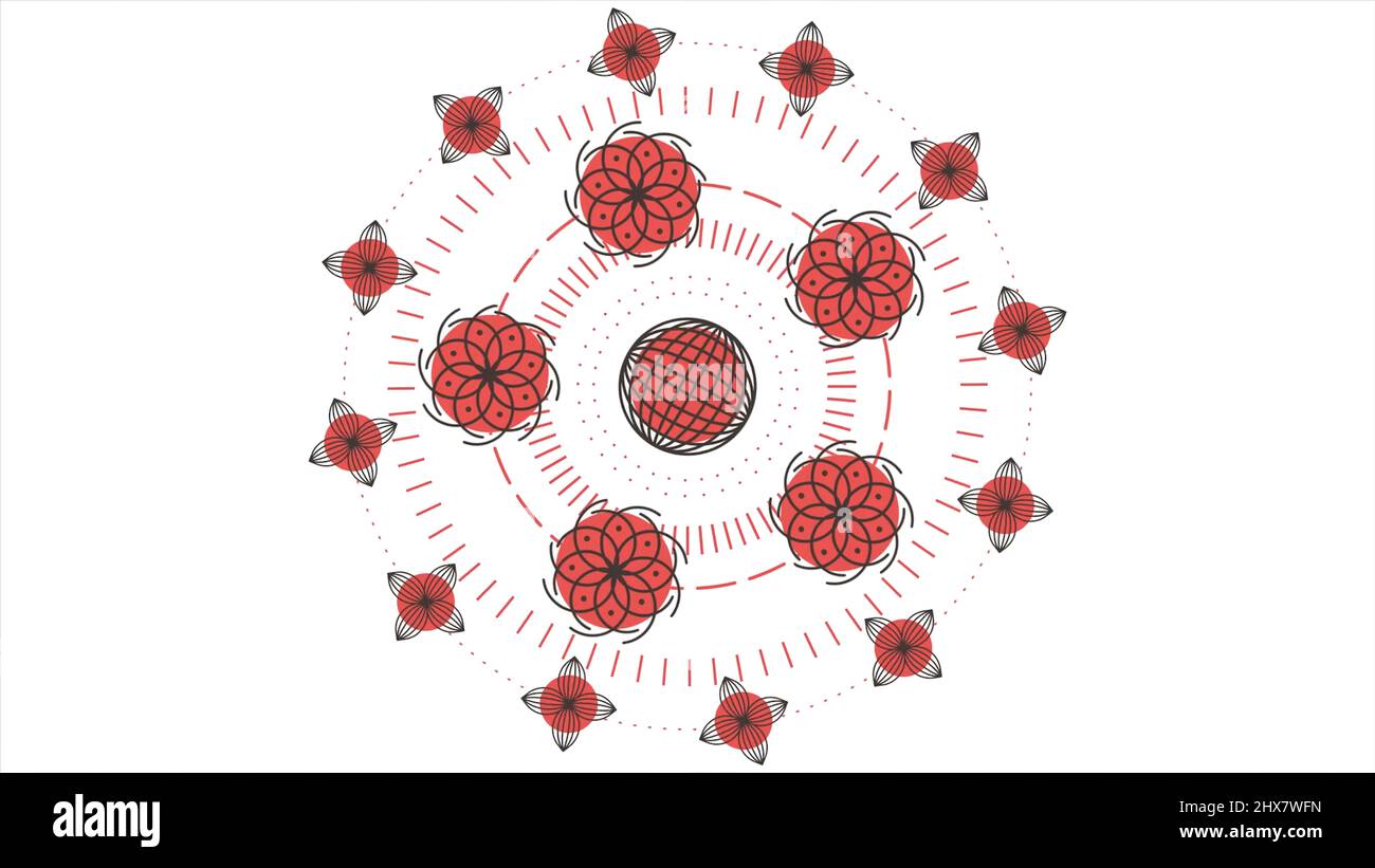 Abstract animation with different figures moving in a circle Stock ...