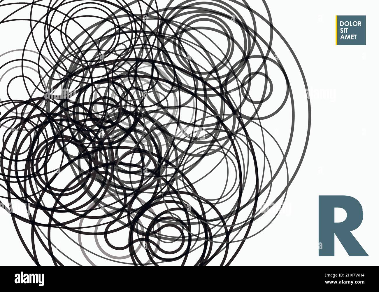 Vector illustration tangled lines on white background Stock Vector Image & Art - Alamy