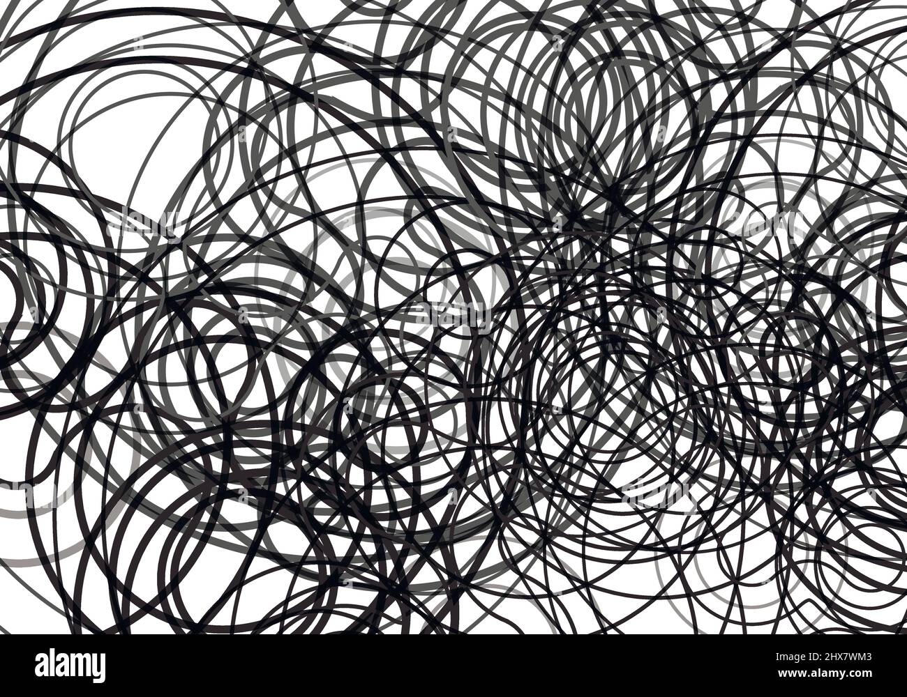 Vector illustration tangled lines on white background Stock Vector ...