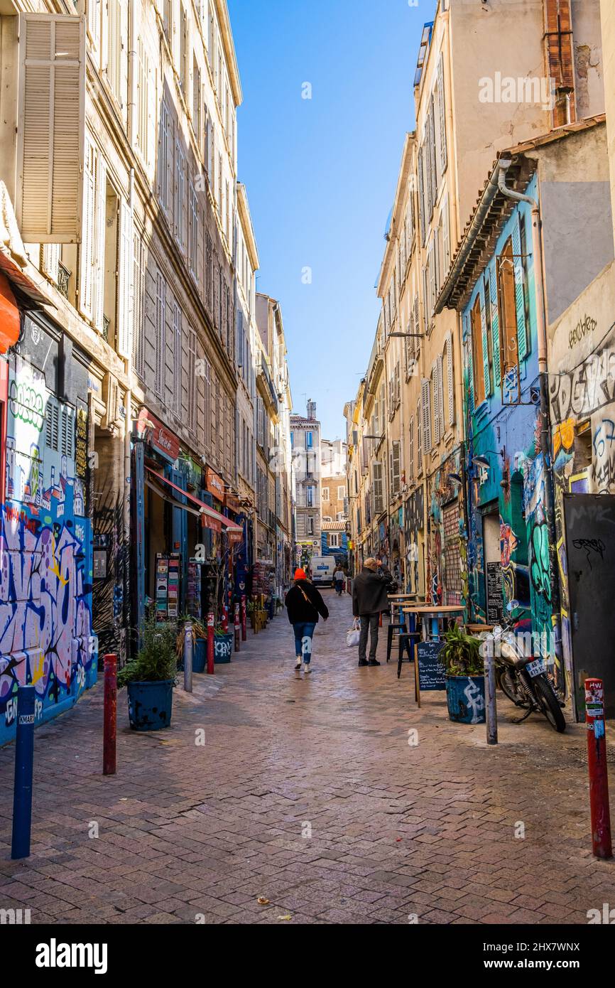 Cours Julien, Quartier de la Plaine Marseille France Paca Stock Photo ...