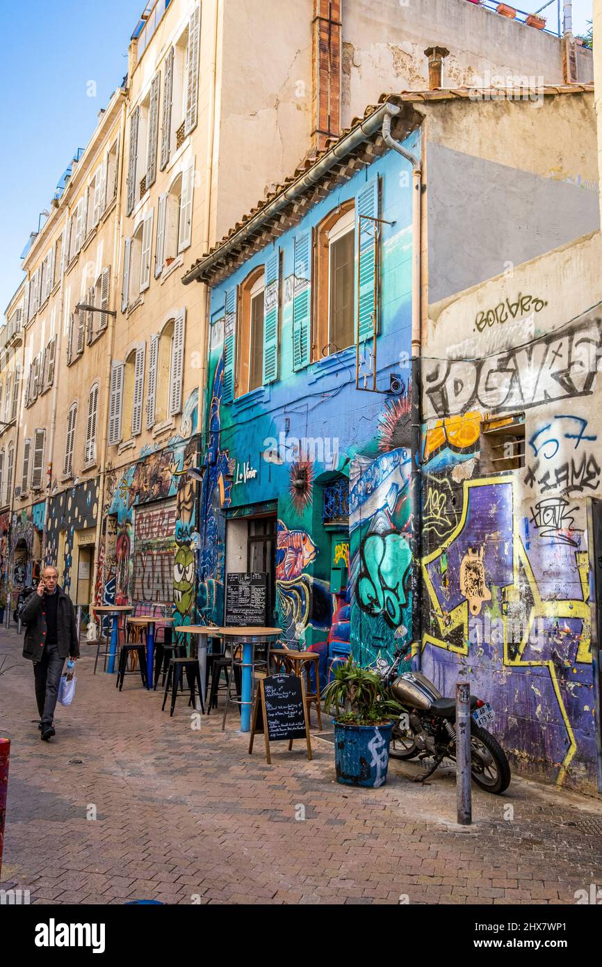 Cours Julien, Quartier de la Plaine Marseille France Paca Stock Photo ...
