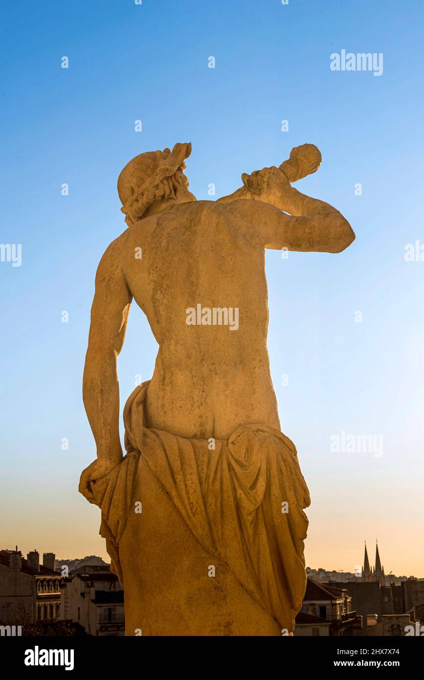 Statue Palais Longchamps, Marseille, Bouches du Rhone, France Paca, (13 ...