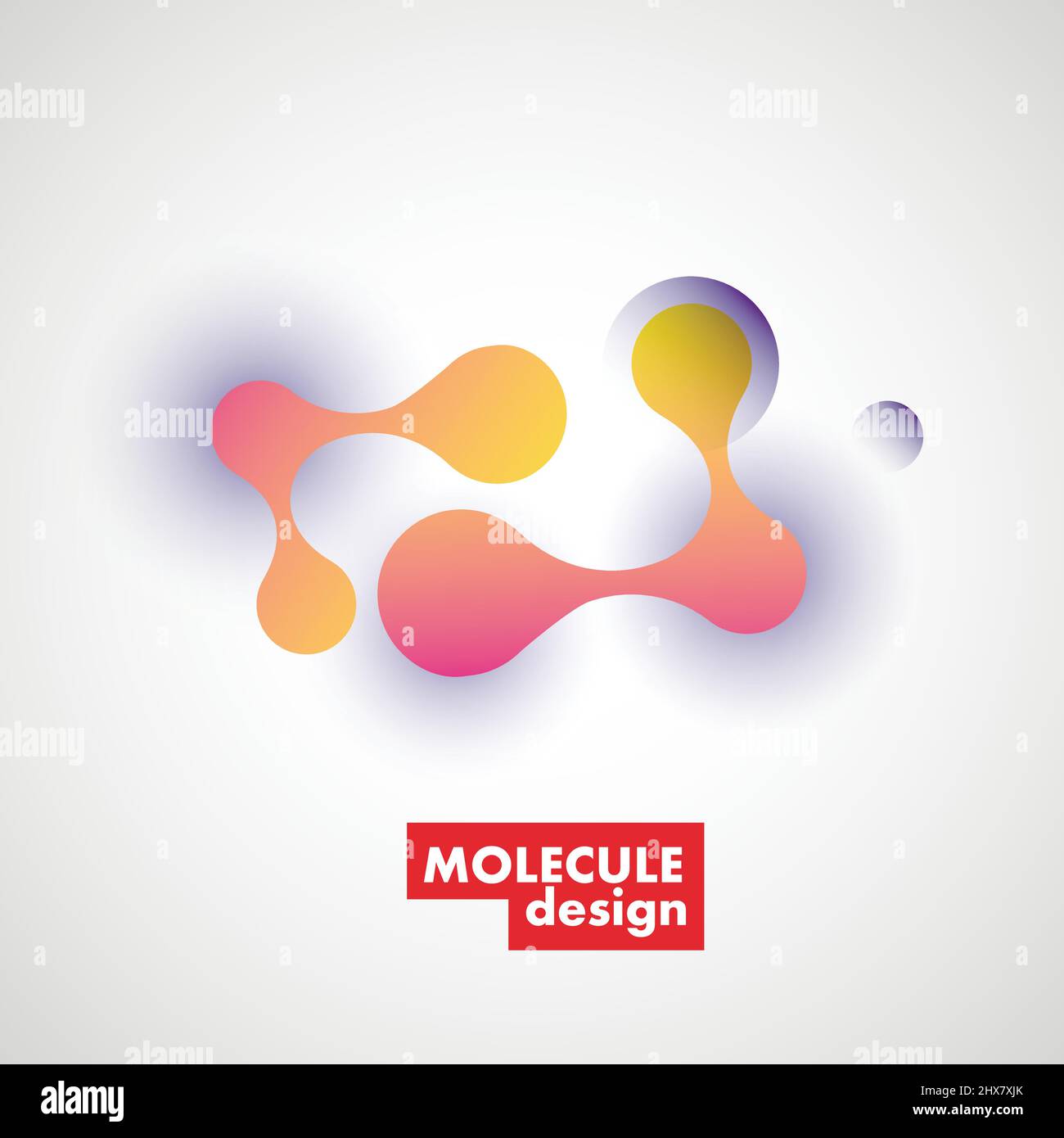 Vector circles and abstract shapes connect element on white background ...