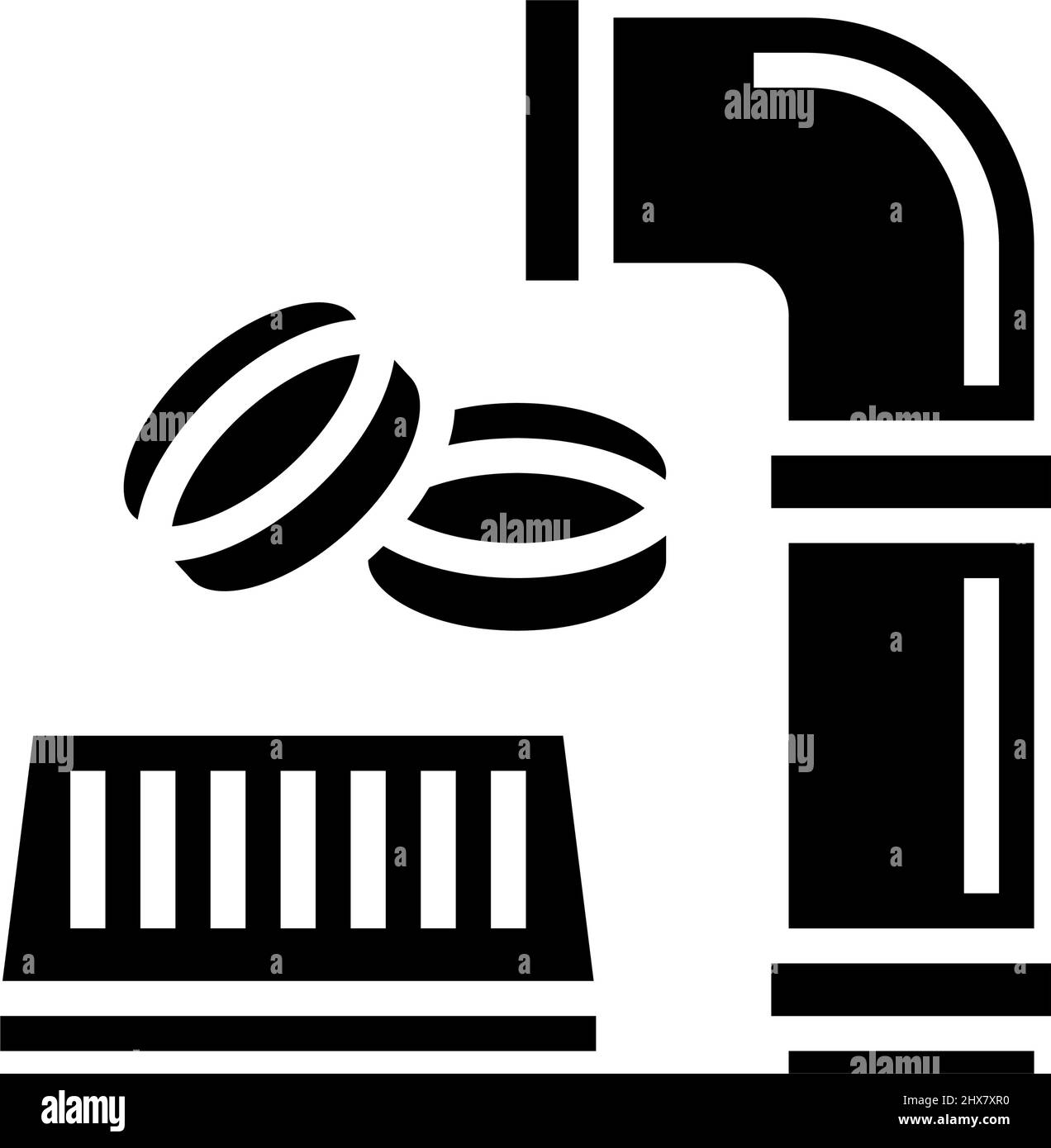 polyvinyl chloride thermoplastic glyph icon vector illustration Stock ...