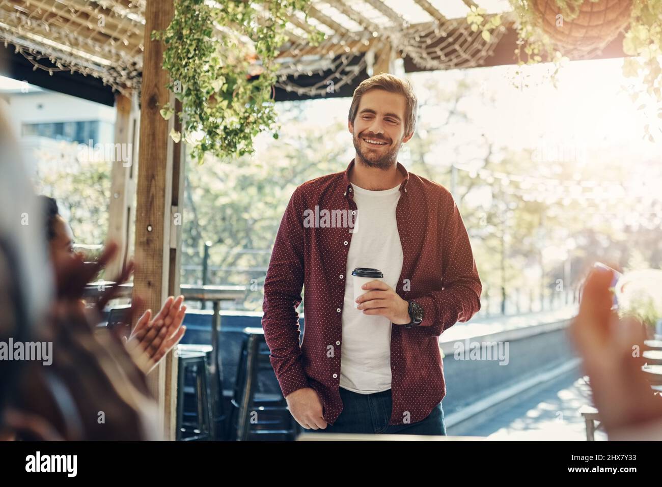 Person addressing a group hi-res stock photography and images - Alamy