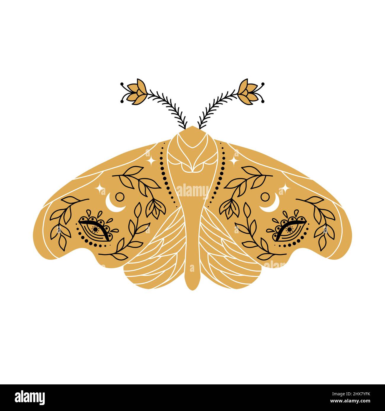 Moth branch Stock Vector Images - Alamy