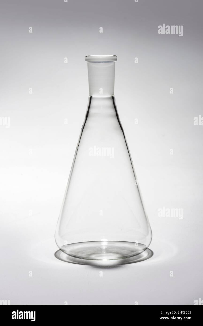 Clear empty laboratory flask, USA Stock Photo - Alamy