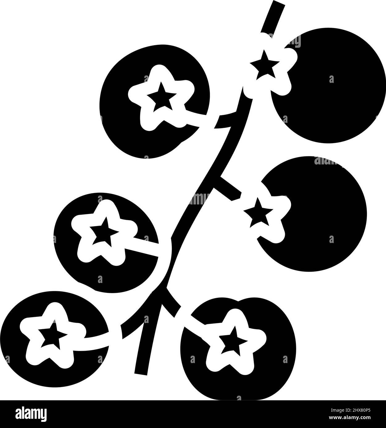 cherry tomato glyph icon vector illustration Stock Vector Image & Art ...