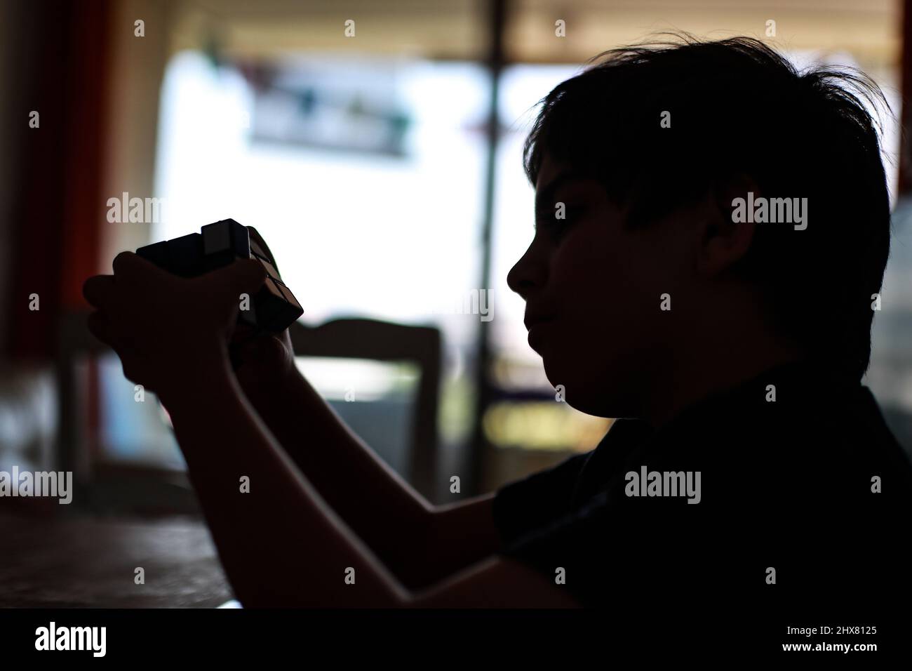 Children in their homes due to the Covid 19 quarantine spend their time ...