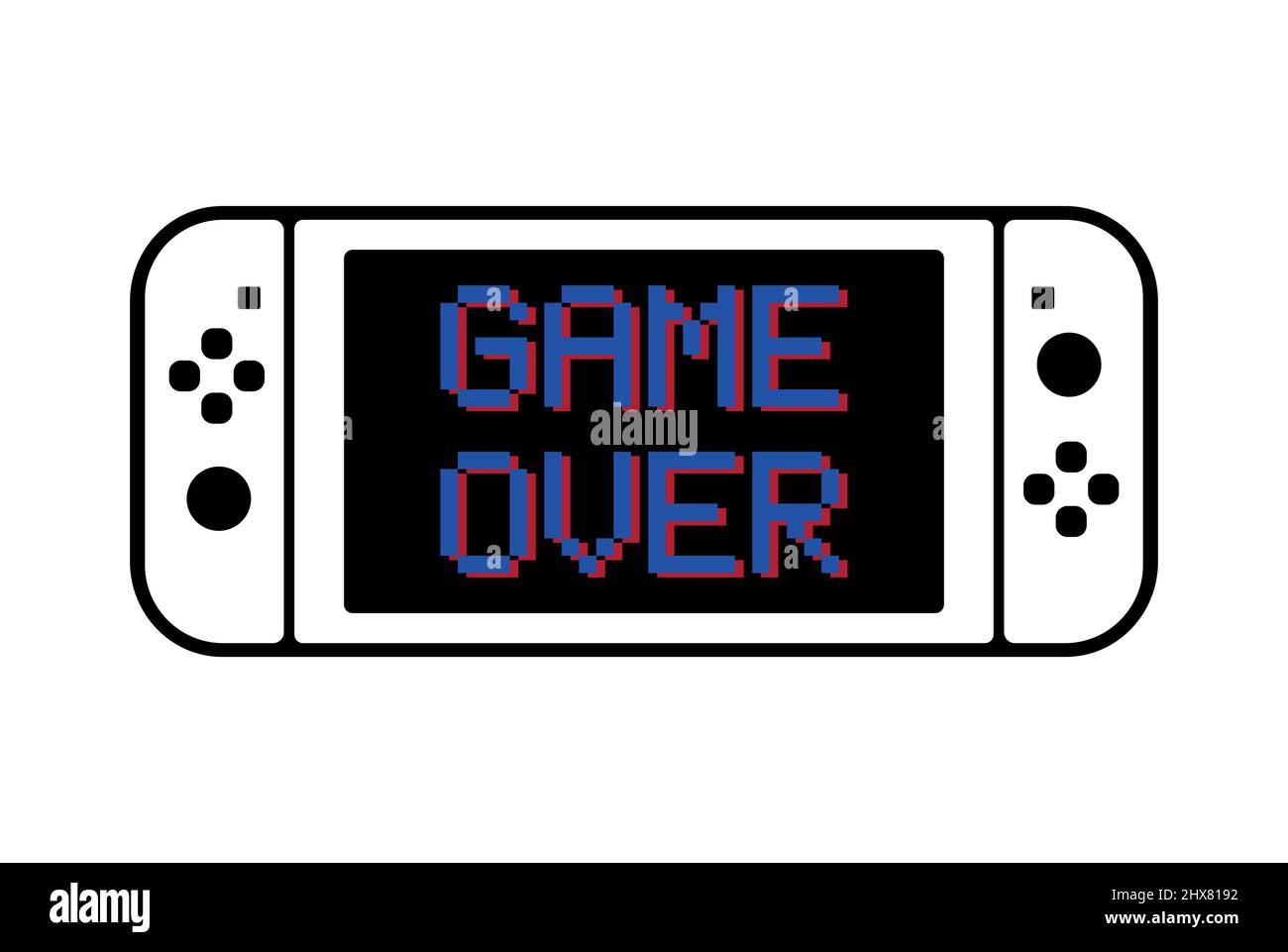 Game controller design template icon. Nintendo Switch. Gamepad. Game On. Game Over Stock Vector ...
