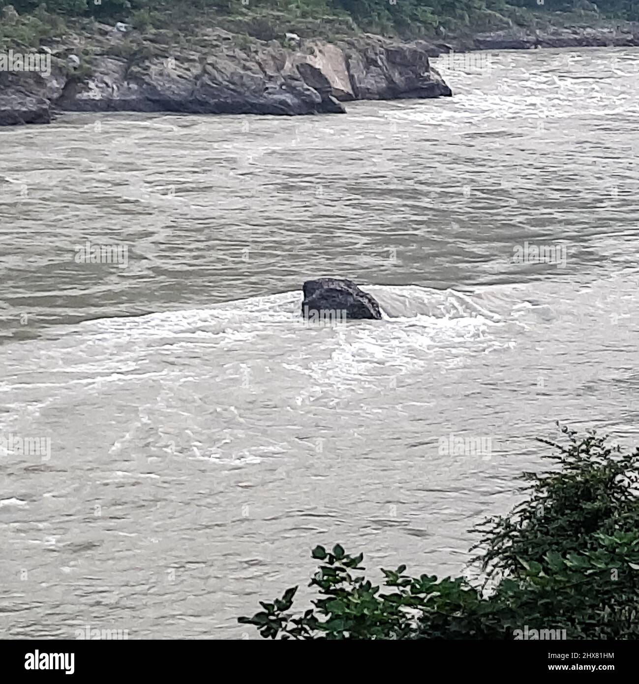 Morning view at GOA beach located in Rishikesh Uttarakhand near Laxman ...