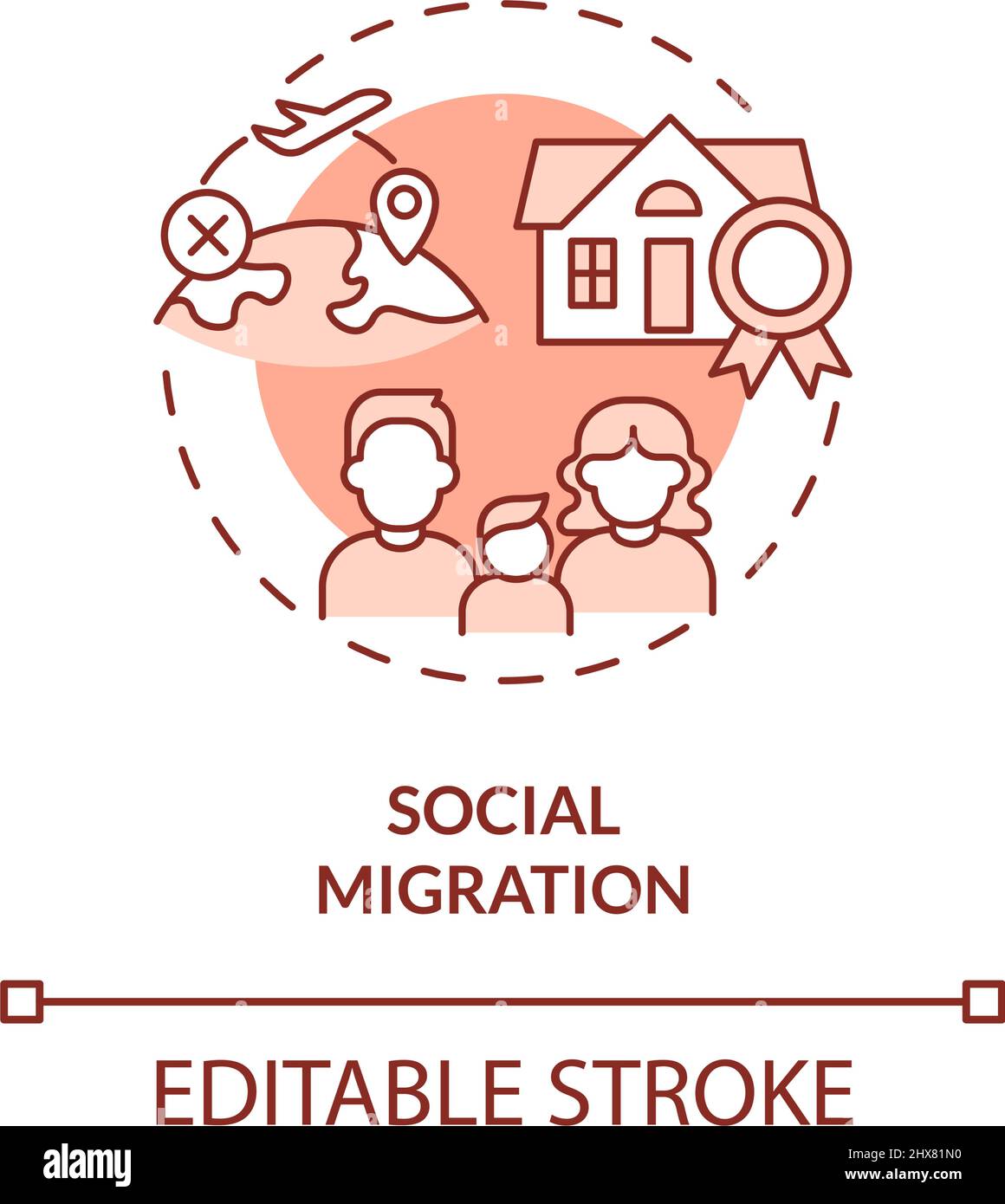 Social migration symbol Cut Out Stock Images & Pictures - Alamy