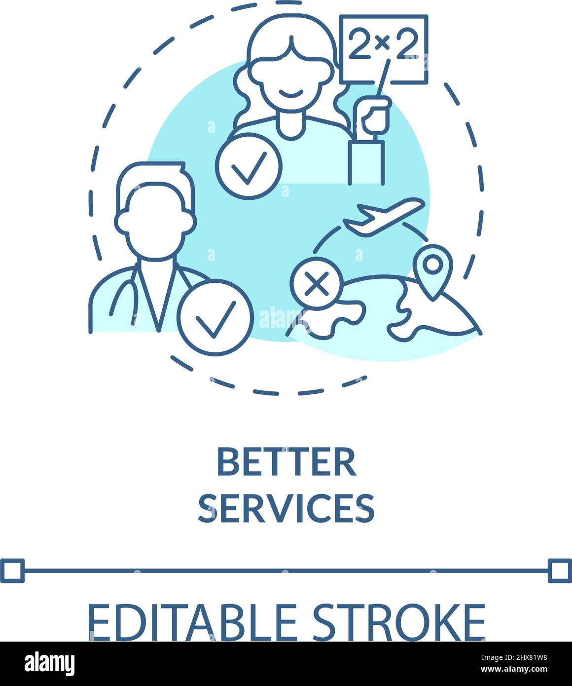 Better services turquoise concept icon Stock Vector Image & Art - Alamy