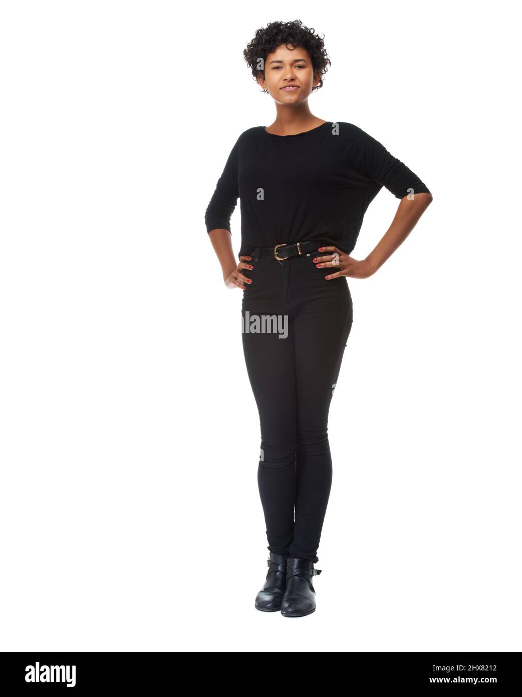 Ready for a night out. A gorgeous elegantly dressed young woman Stock ...