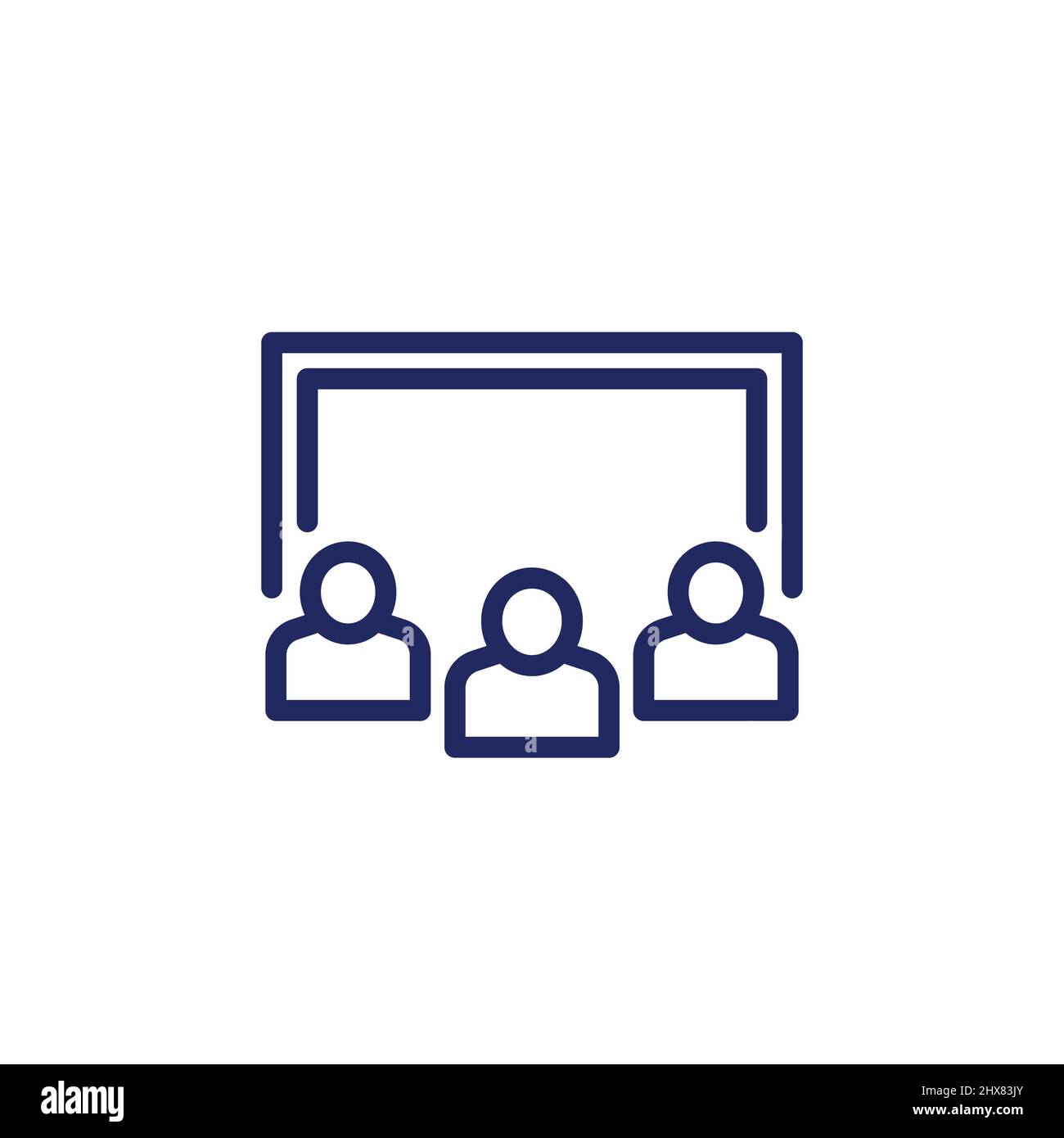 Line people movie theater Stock Vector Images - Alamy