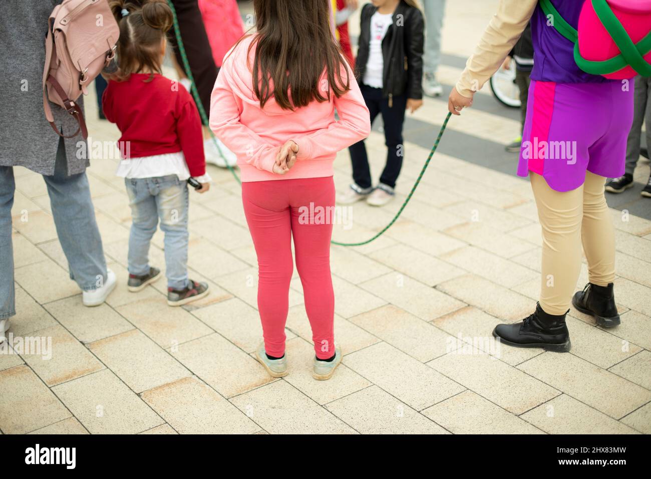 Children jumping rope hi-res stock photography and images - Alamy