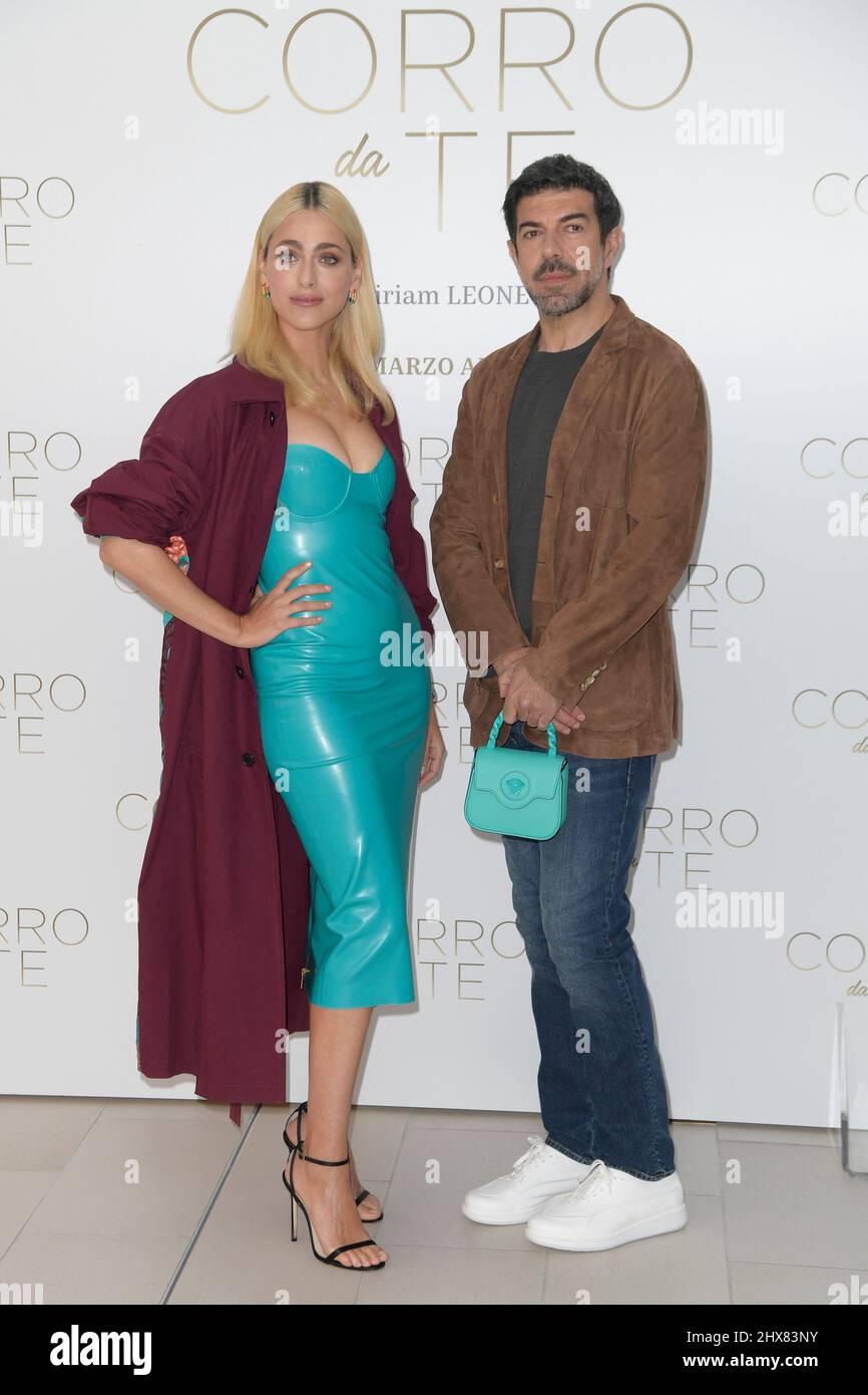 Rome, Italy. 10th Mar, 2022. Miriam Leone and Pierfrancesco Favino ...