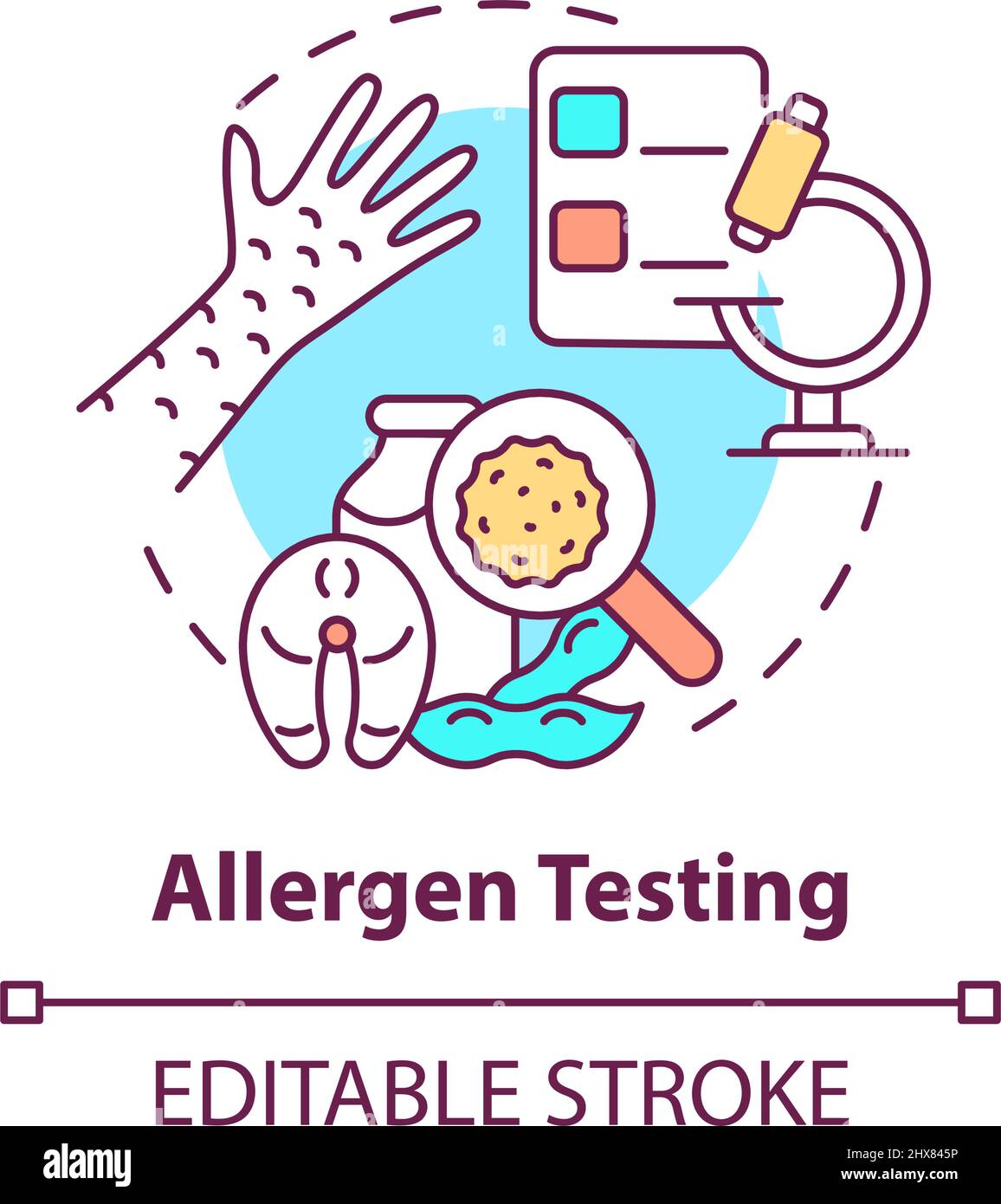 Allergen testing concept icon Stock Vector Image & Art - Alamy