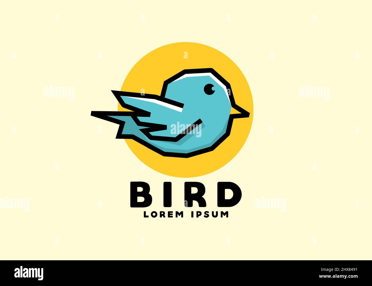 Stiff art style of little bird design Stock Vector Image & Art - Alamy