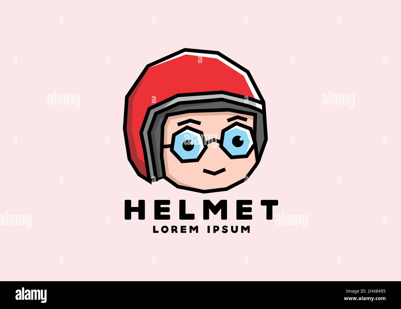 Stiff art style of cute helmet design Stock Vector Image & Art - Alamy