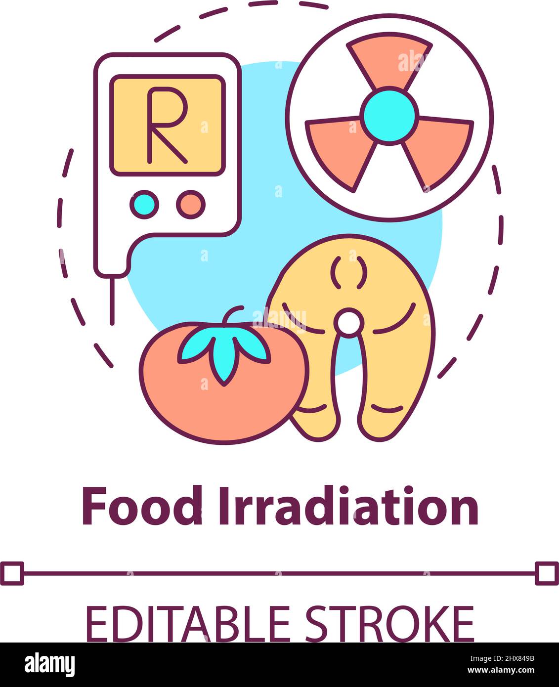 Food irradiation concept icon Stock Vector Image & Art - Alamy