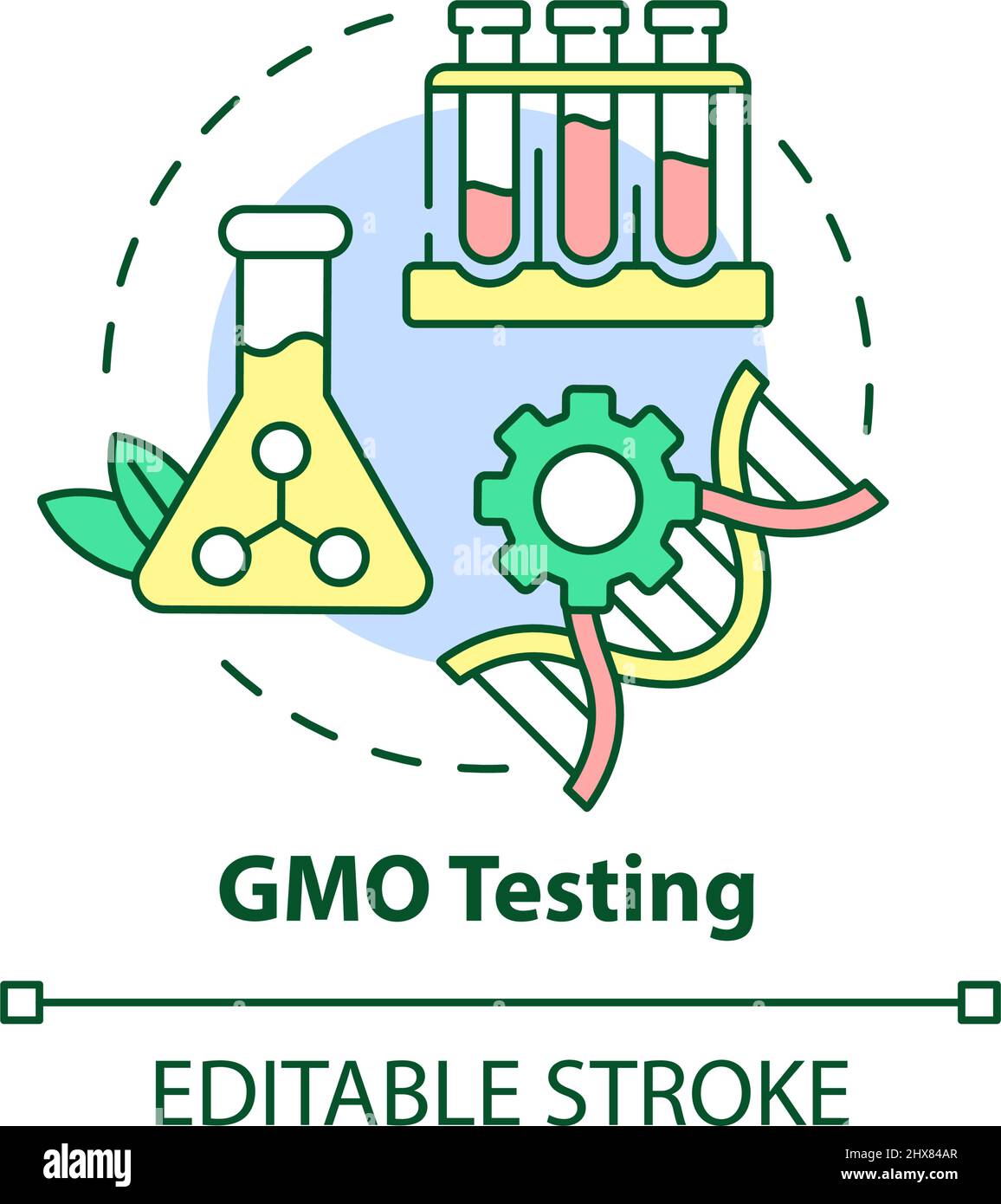 Gmo Testing Concept Icon Stock Vector Image And Art Alamy