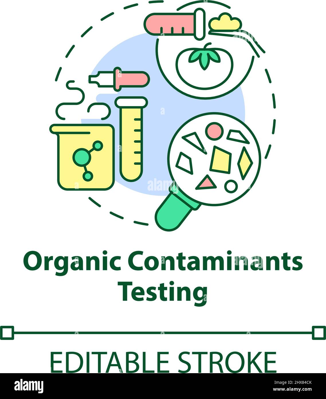 Organic contaminants testing concept icon Stock Vector Image & Art - Alamy