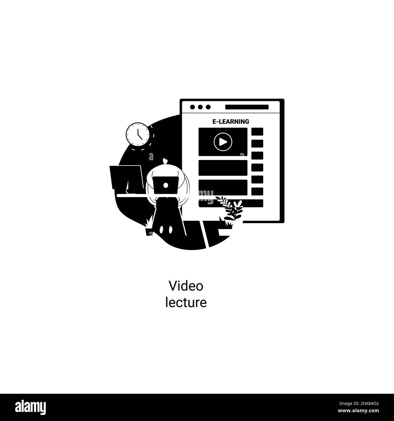 Distance education isolated cartoon vector illustrations. Choosing ...