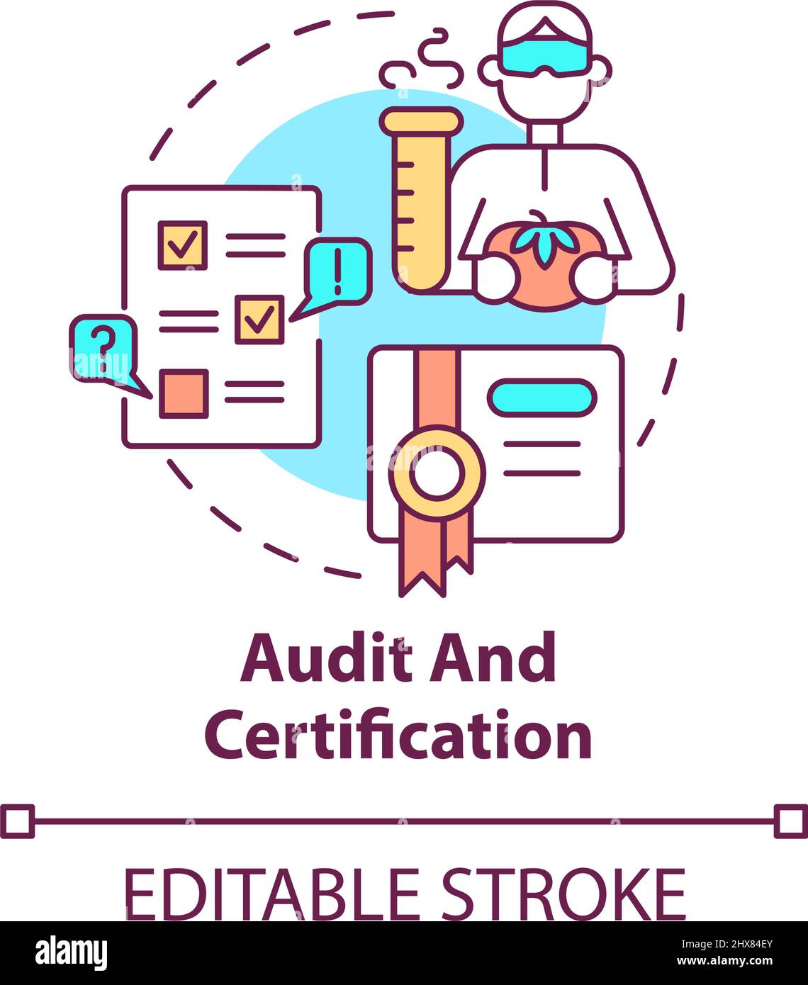 Audit and certification concept icon Stock Vector Image & Art - Alamy