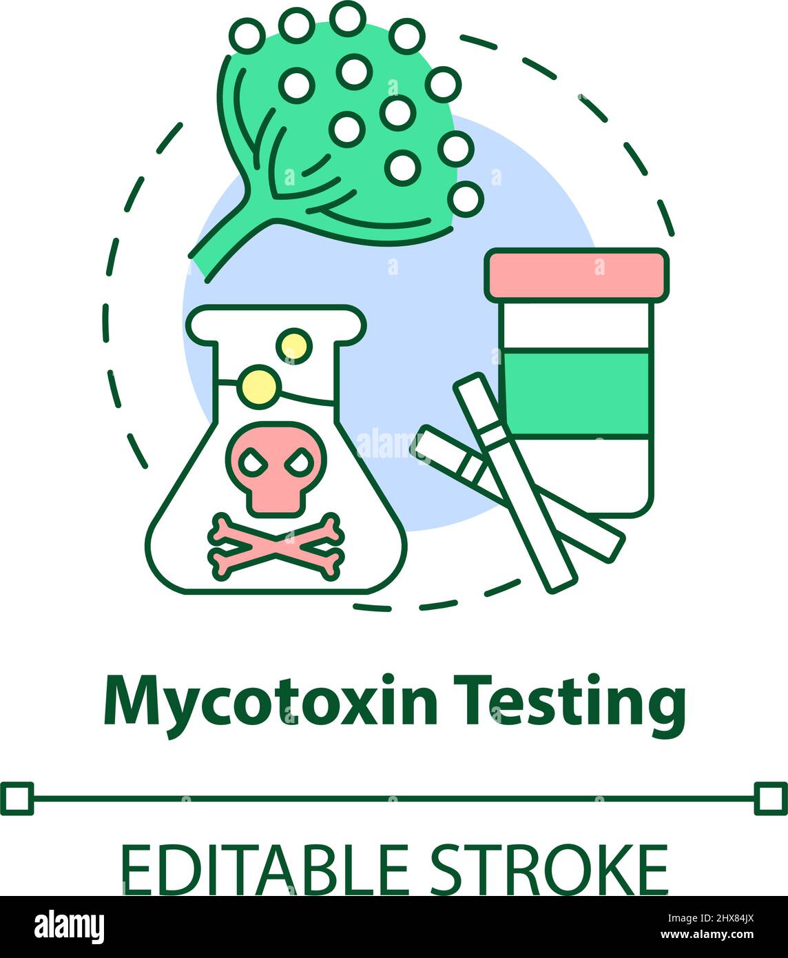 Mycotoxin testing concept icon Stock Vector Image & Art - Alamy