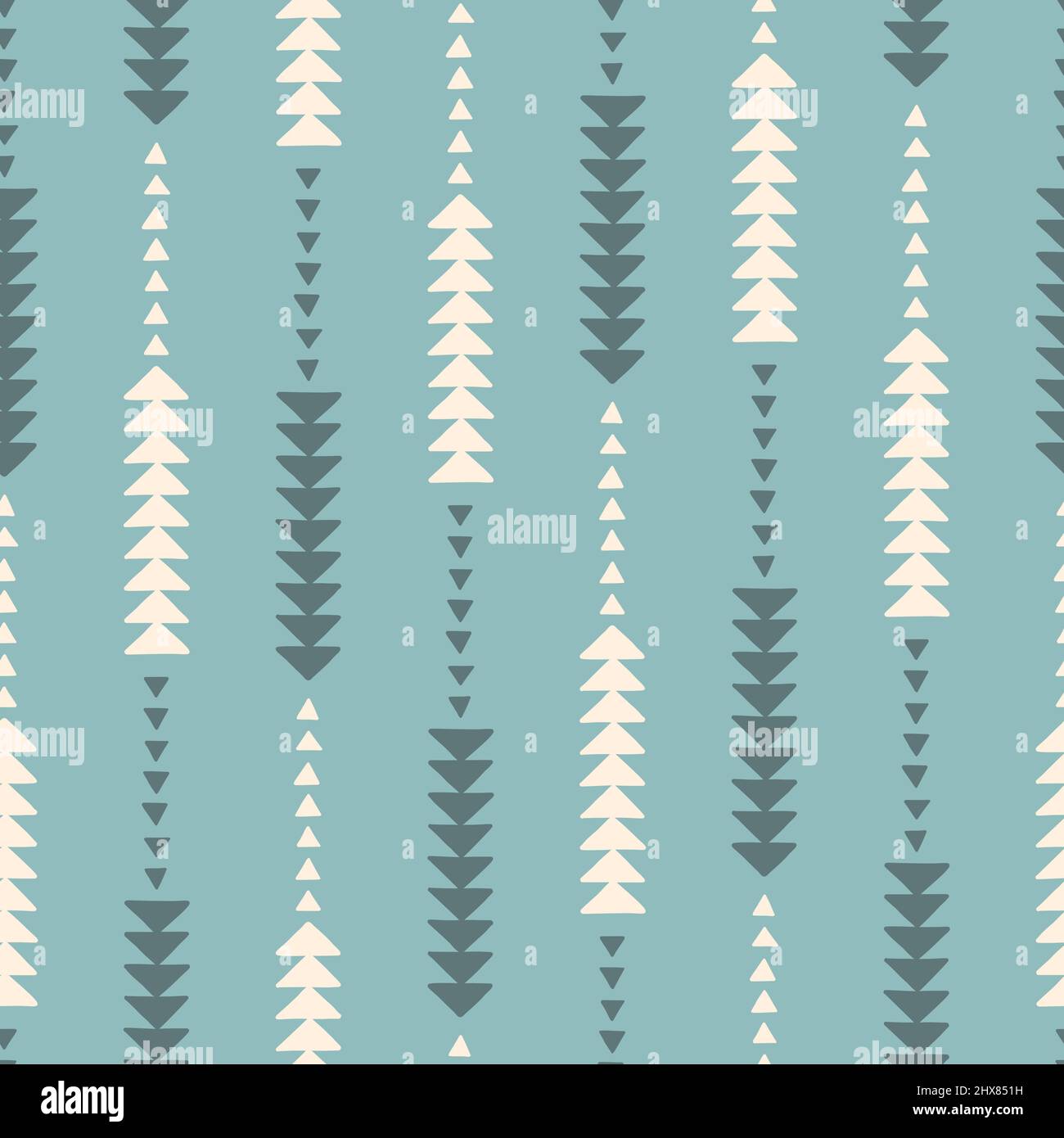 Hand Drawn Earthy Tones Tribal Lightning Vector Seamless Pattern ...