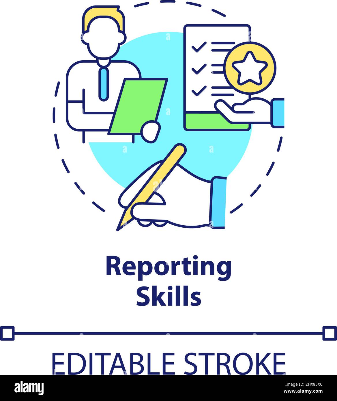 Reporting Skills Concept Icon Stock Vector Image Art Alamy
