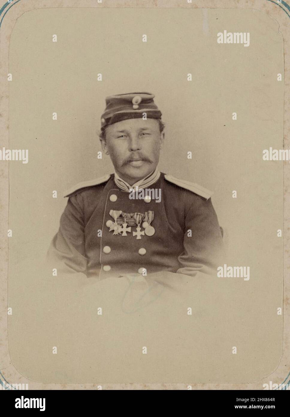 Vintage photo of a soldier in the the Russian army post WWI Stock Photo ...